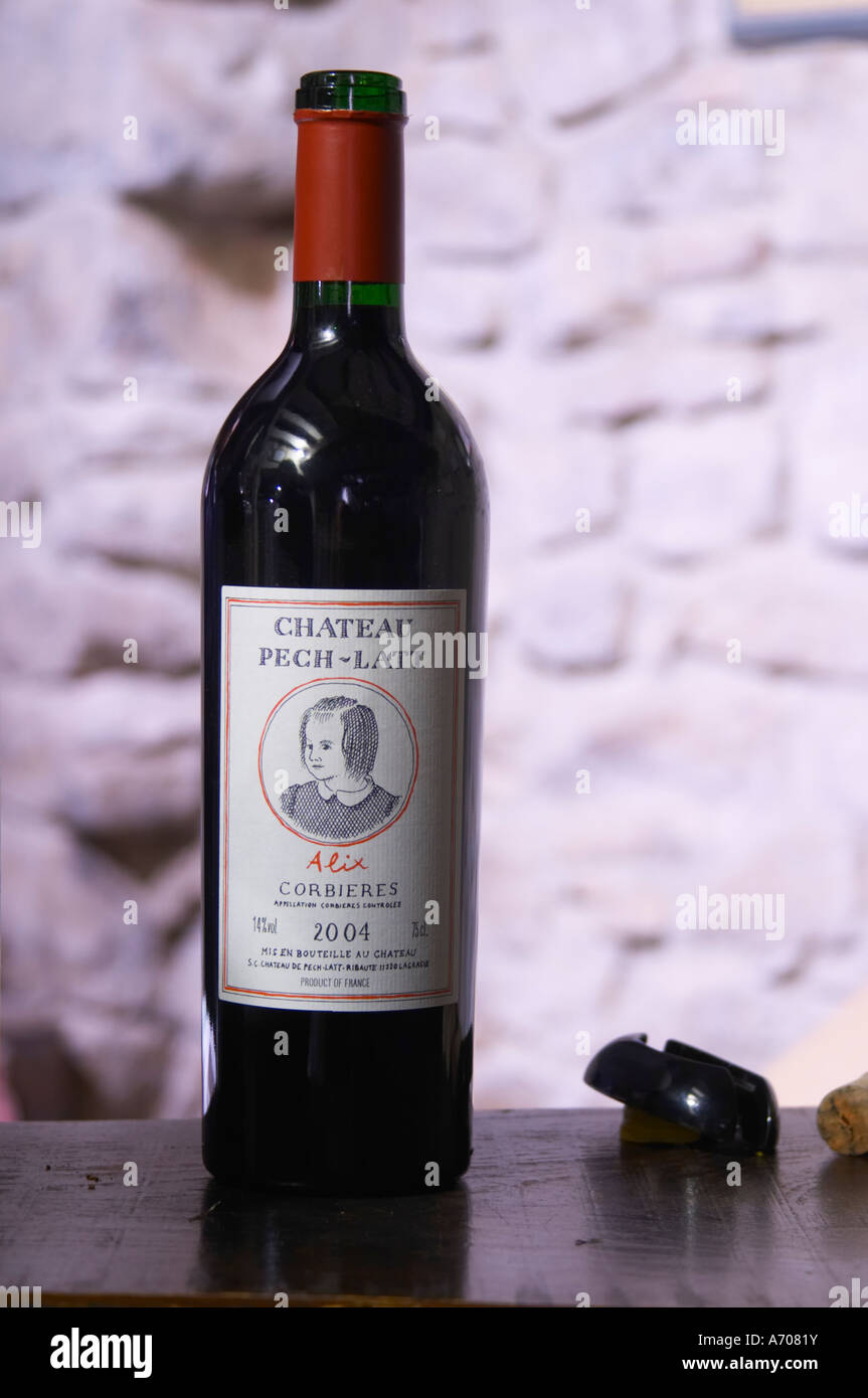 Red wine 2004 cuvee Alix. Chateau Pech-Latt. Near Ribaute. Les ...