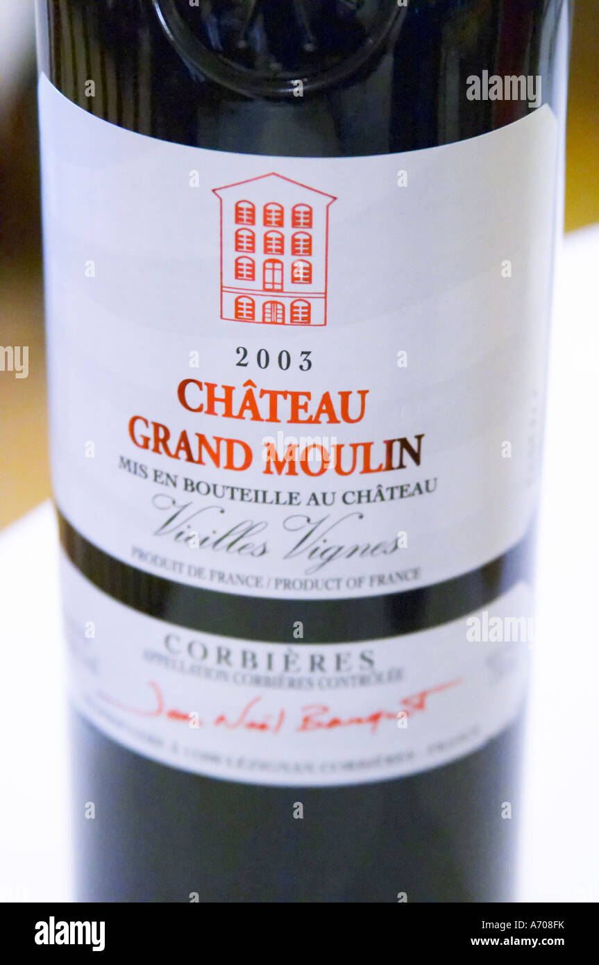 Cuvee Vieilles Vignes 2003 red. Chateau Grand Moulin. In Lezignan ...