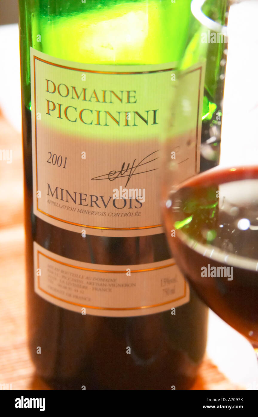 Minervois la liviniere wine bottle hi-res stock photography and images ...