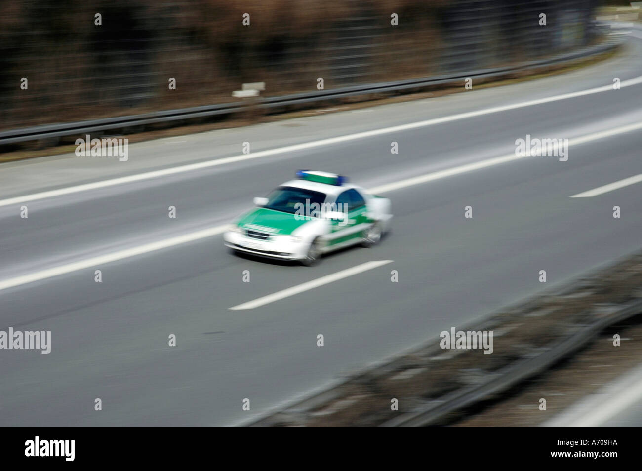 Fast driving car on the autobahn, speed, traffic, police Stock Photo ...