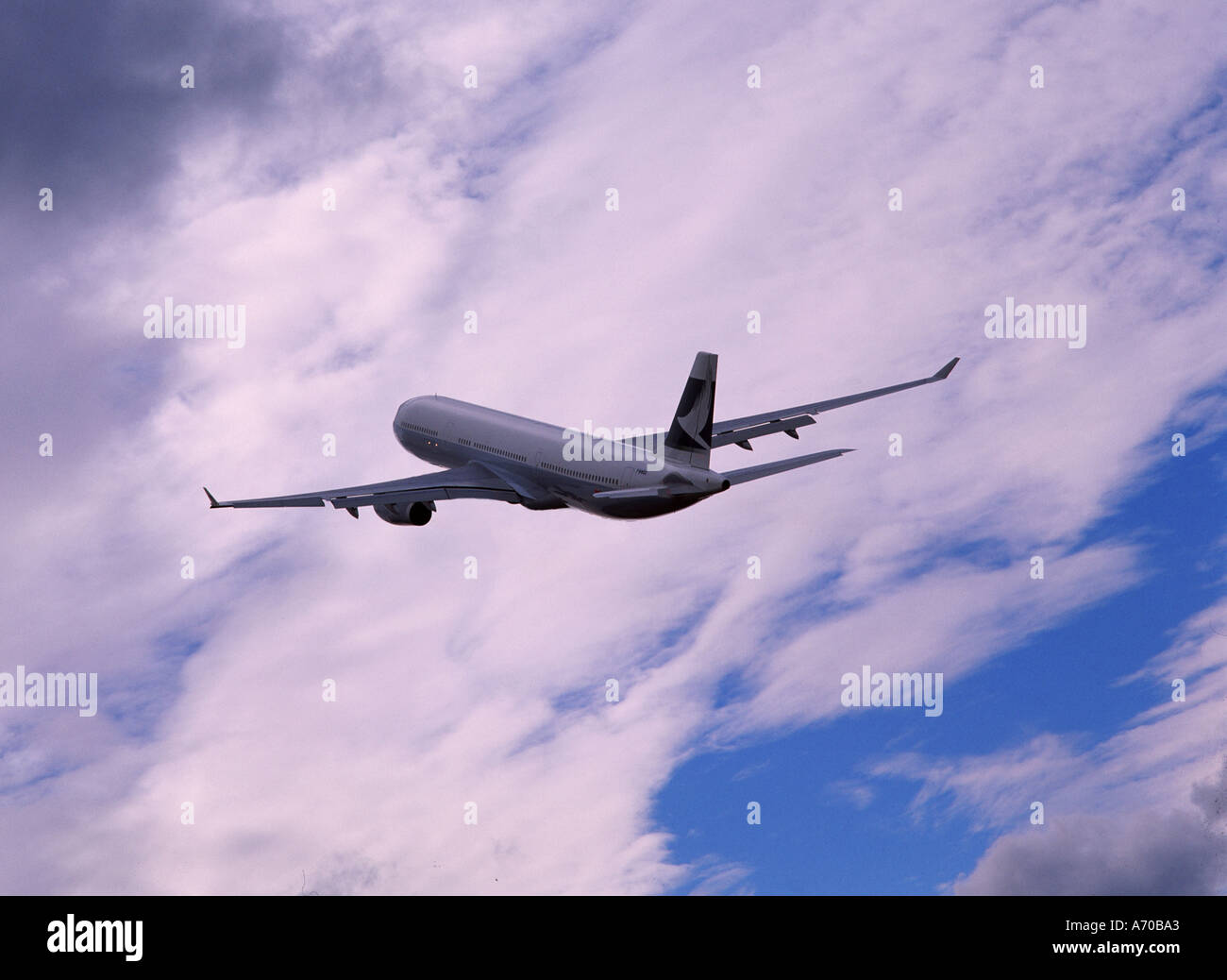 Passenger Aircraft in Flight Stock Photo - Alamy