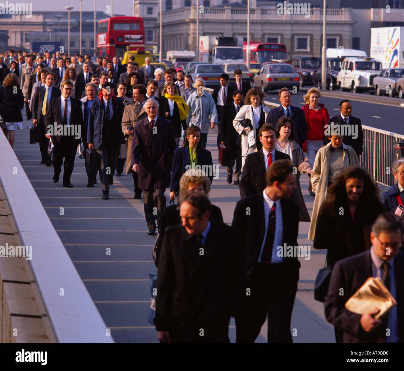 Commuters London Bridge London England Stock Photo - Alamy