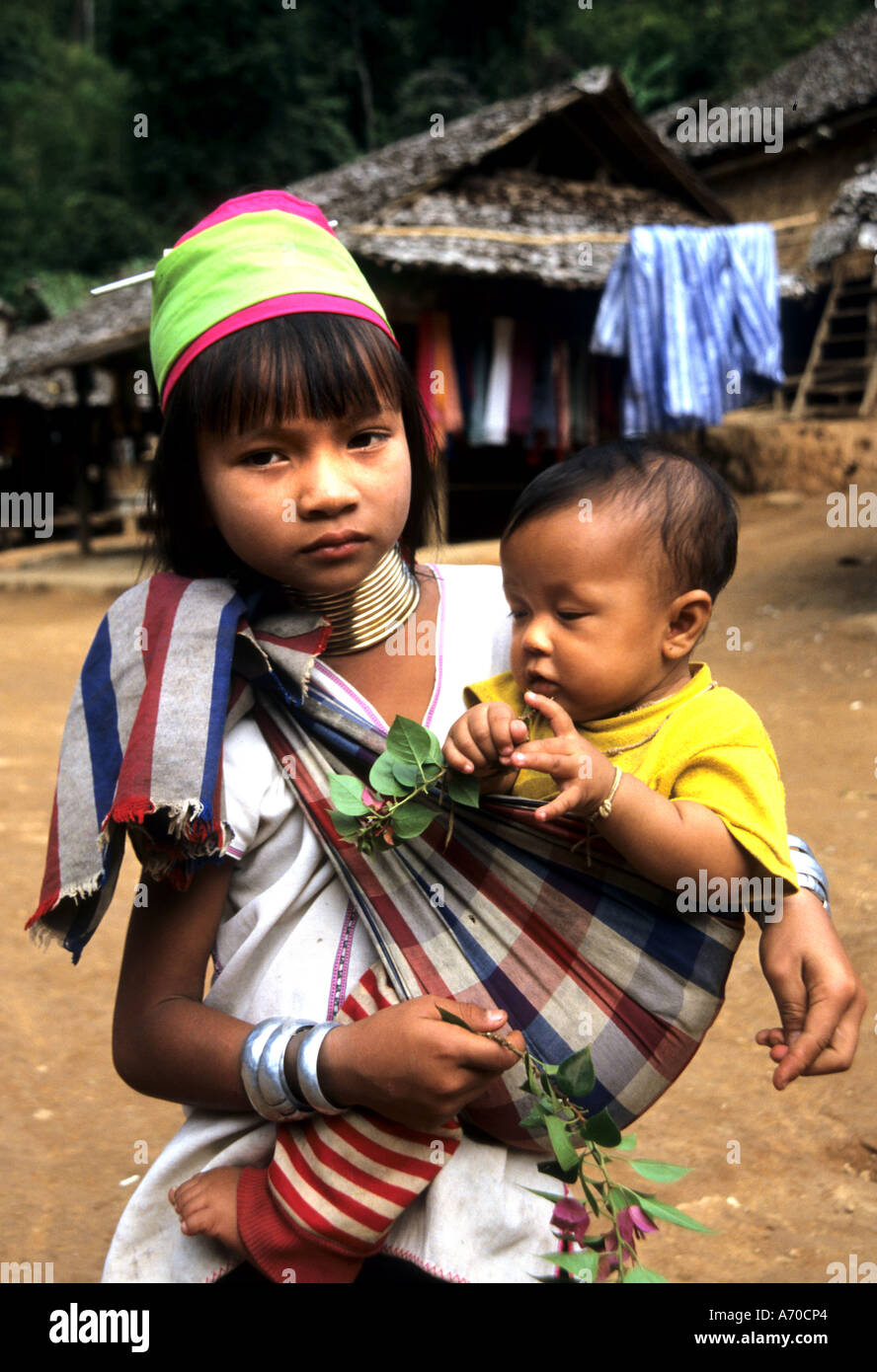Brother sister in thai village hi-res stock photography and images - Alamy