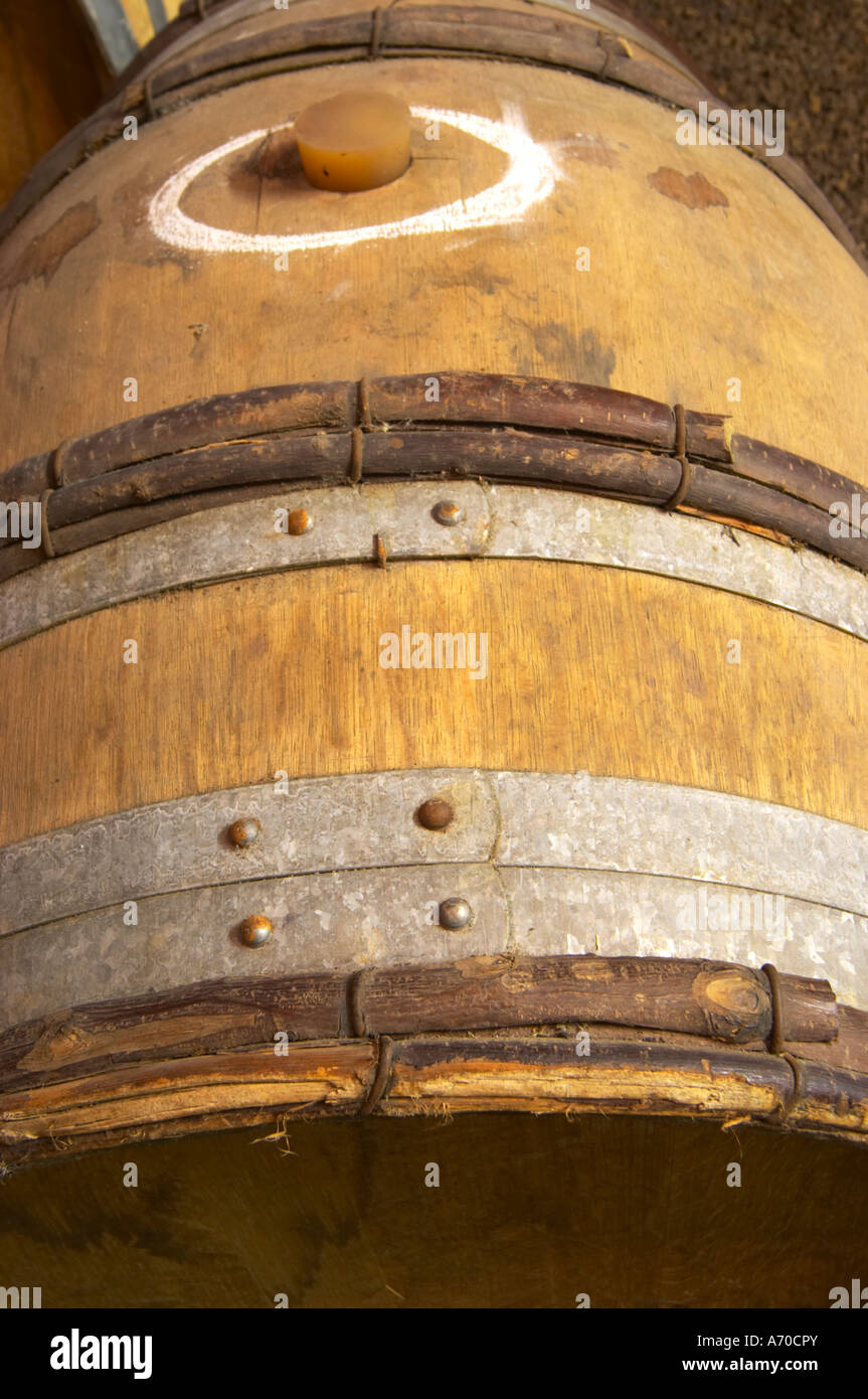 Domaine Mas Champart, barrel marked with O, circle, signifying that it ...