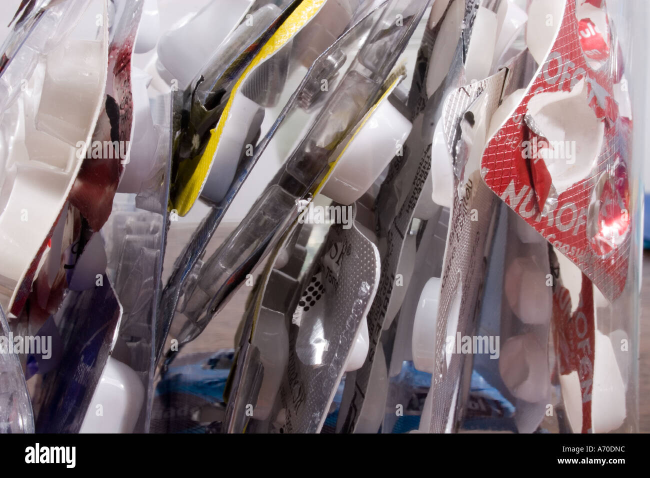 Close up of empty blister packs Stock Photo - Alamy