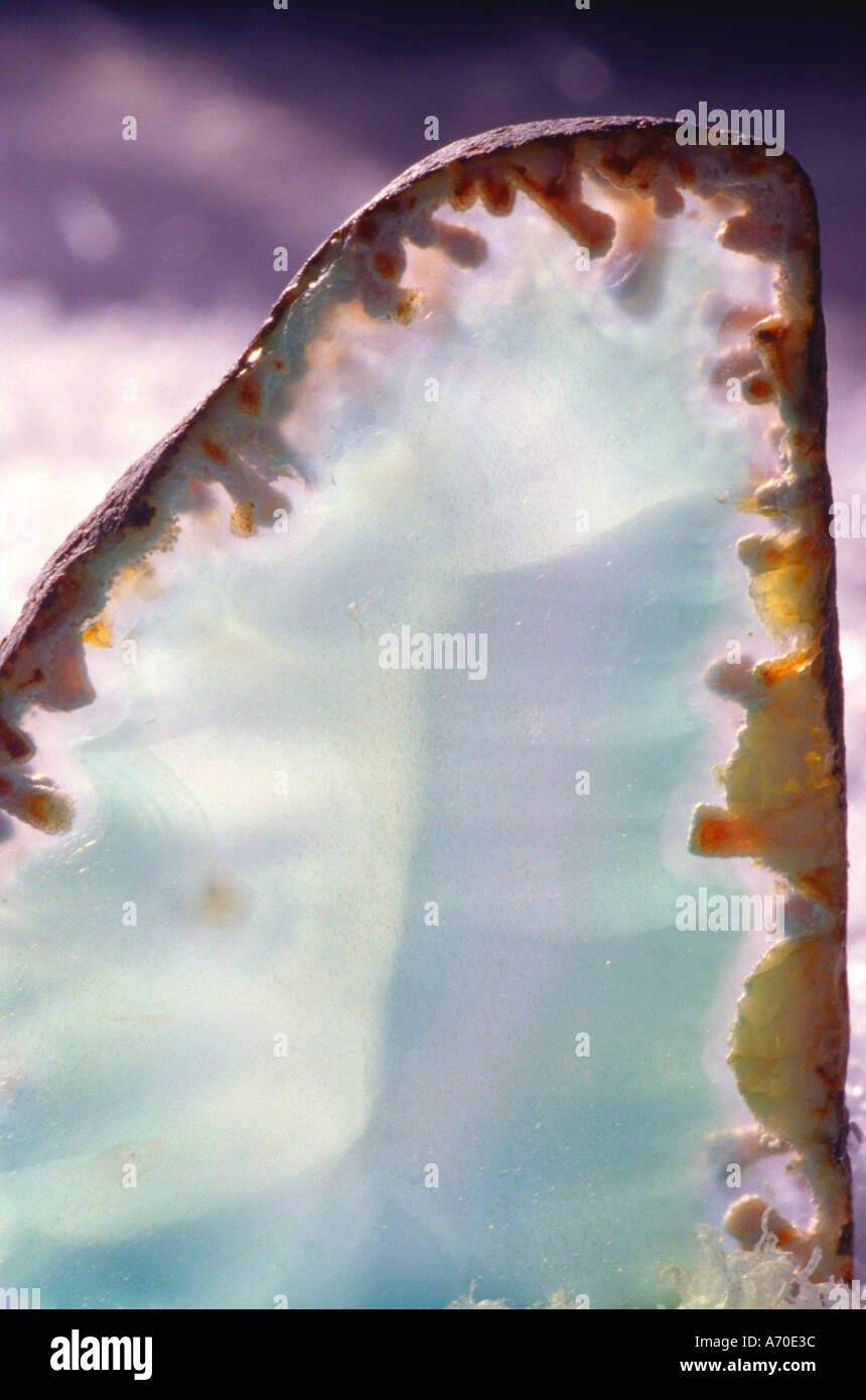 Mineral Chalcedon Moosachat Stock Photo - Alamy