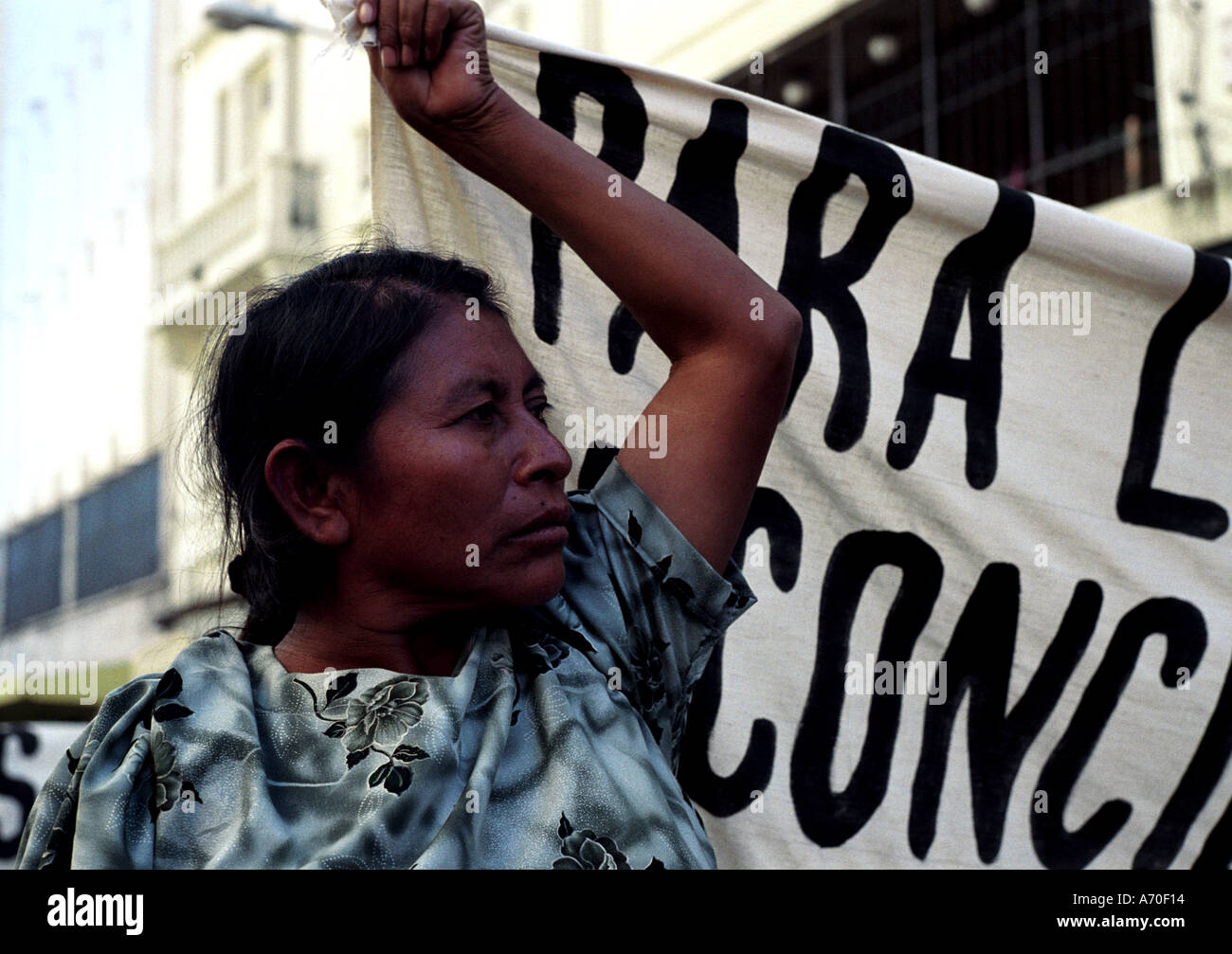 mayan protest in guatemala city Stock Photo - Alamy