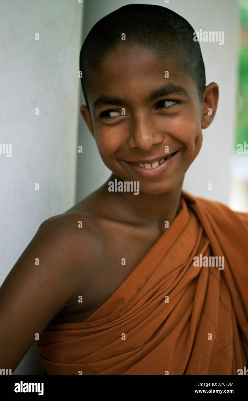 Portrait of a young Buddhist monk Sri Lanka Asia Stock Photo - Alamy