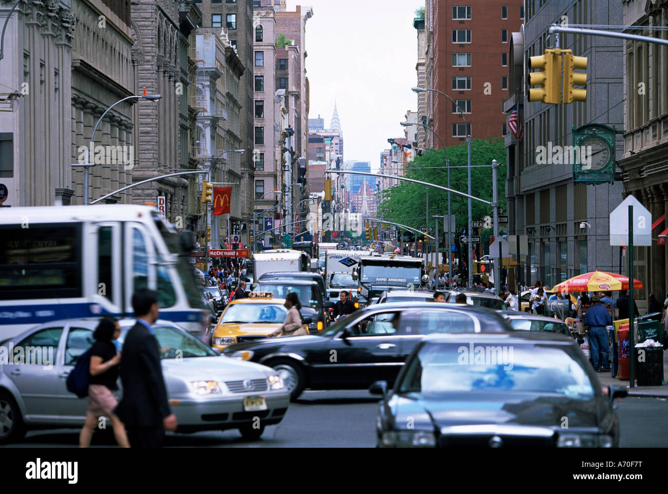 Busy traffic at Broadway downtown Manhattan New York New York State ...