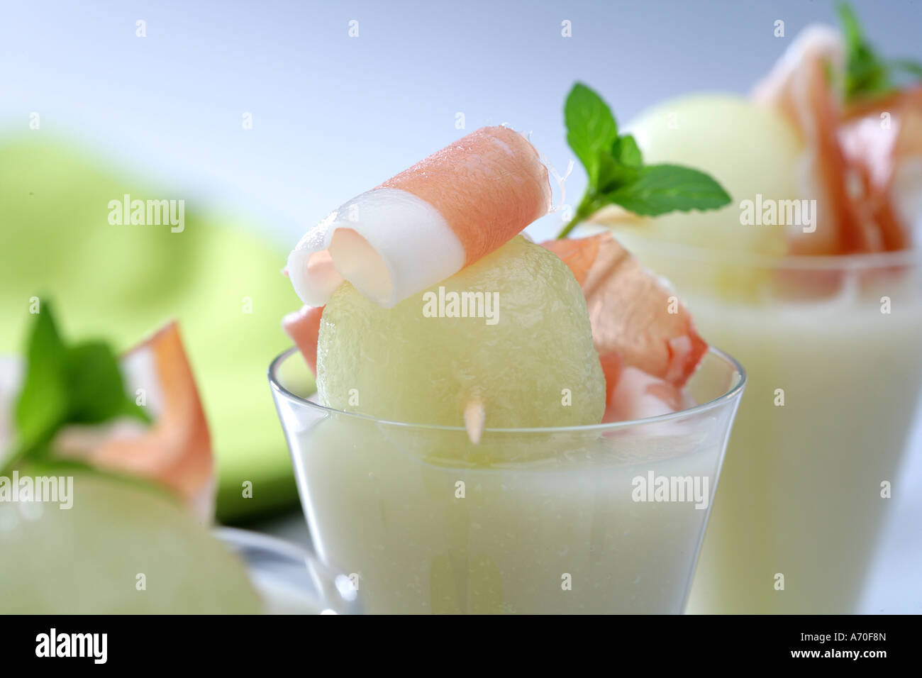 Melon cream with cred ham hi-res stock photography and images - Alamy