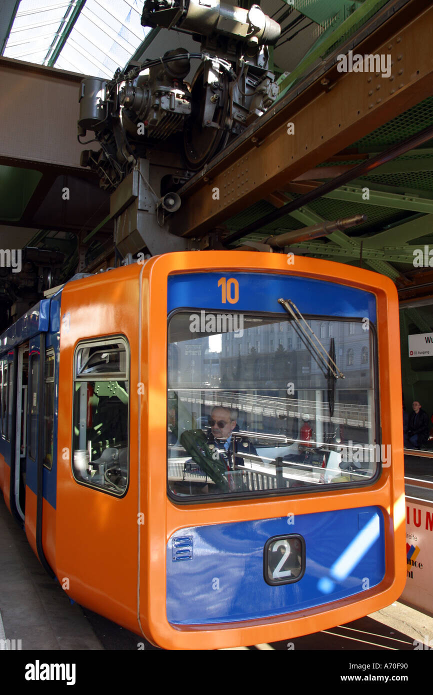 Schwebebahn suspension monorail In Wuppertal, North Rhine-Westphalia ...