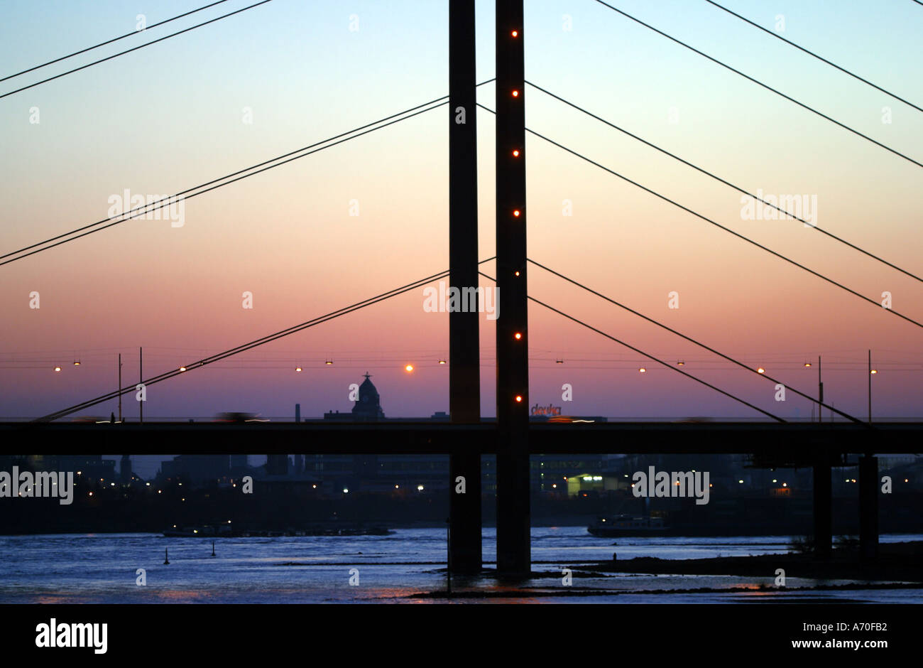 Bridge over the Rhine at Dusseldorf Germany Stock Photo - Alamy