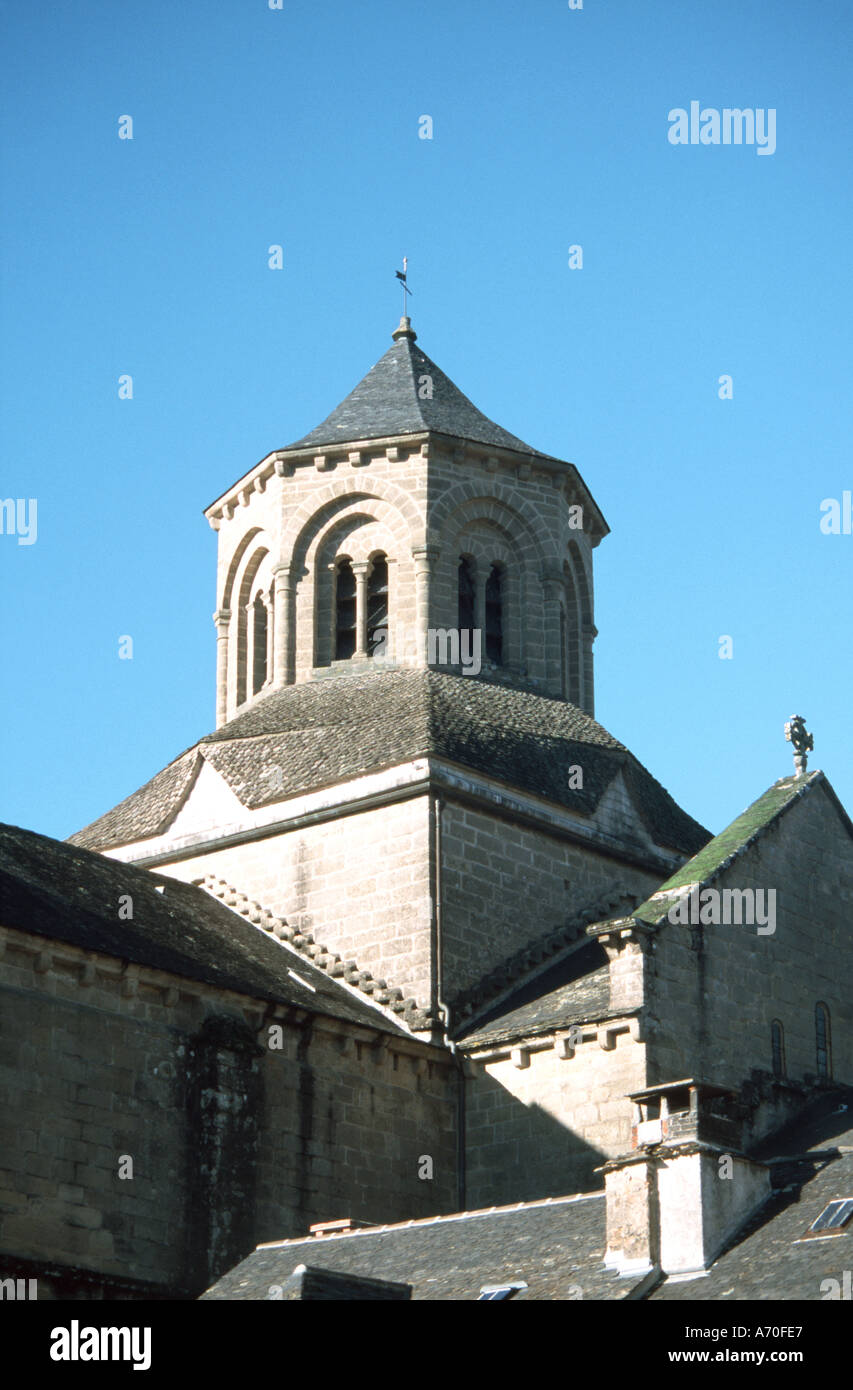 The 12th century church and former Abbey at Aubazine Stock Photo - Alamy
