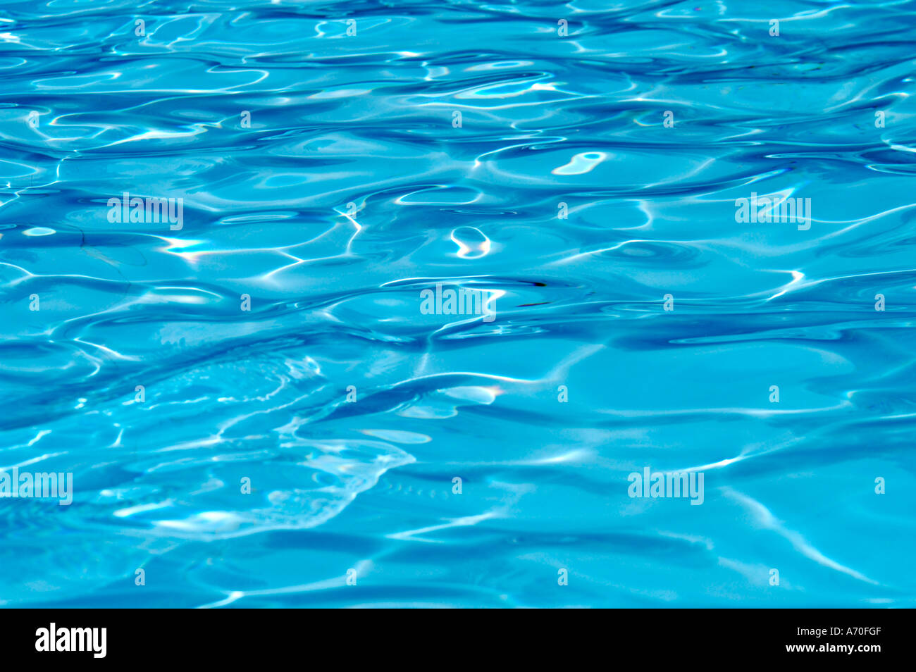 Water surface in a swimming pool with lights reflections Stock Photo ...