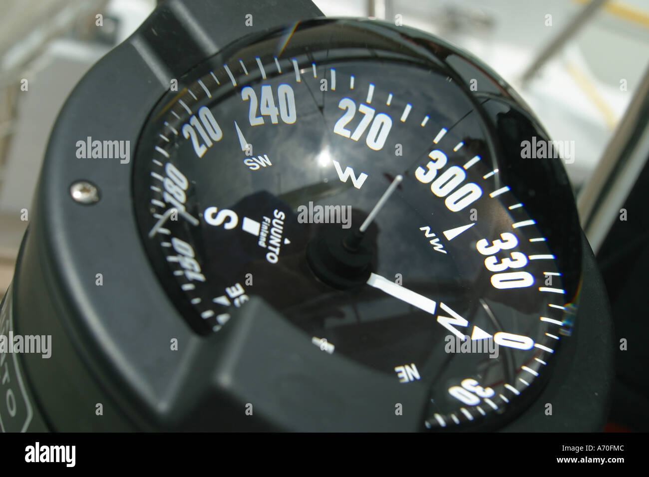 Sailing Compass on an Ocean Racing Yacht Stock Photo - Alamy