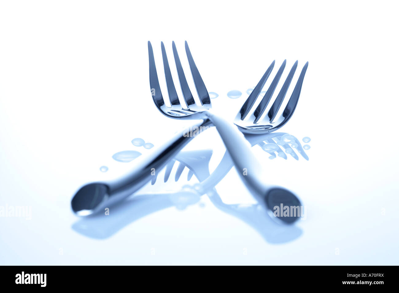 Still life of two forks Stock Photo - Alamy