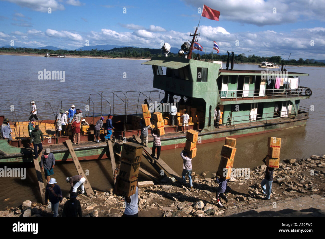 Golden triangle Thailand Thai drugs opium river Stock Photo - Alamy