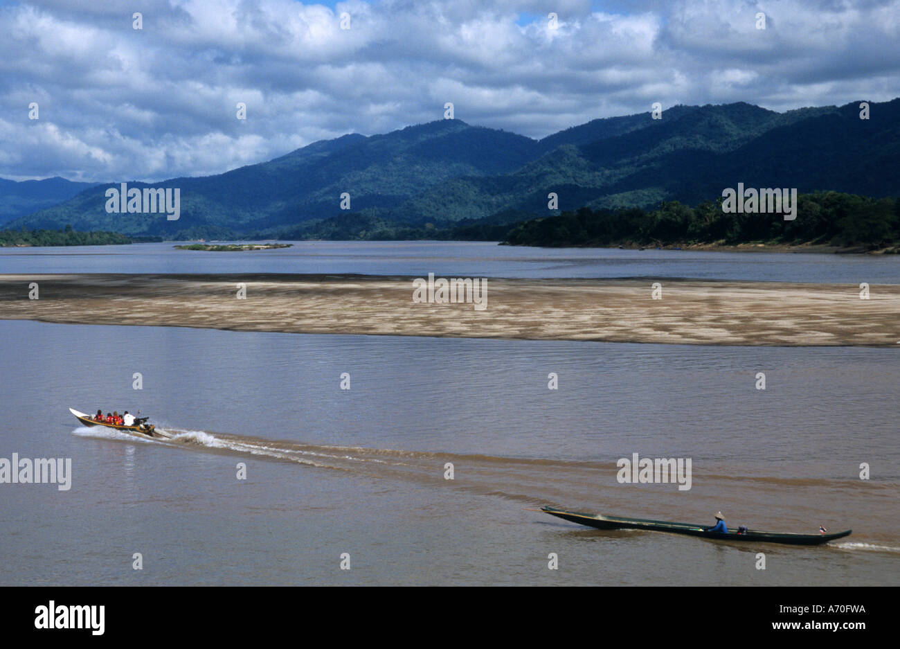 Golden triangle Thailand Thai drugs opium river Stock Photo - Alamy