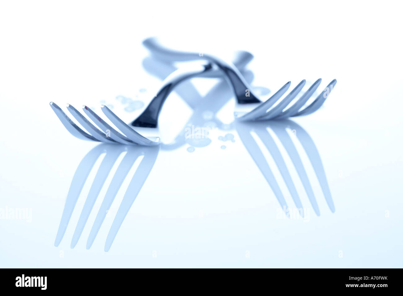 Still life of two forks Stock Photo - Alamy