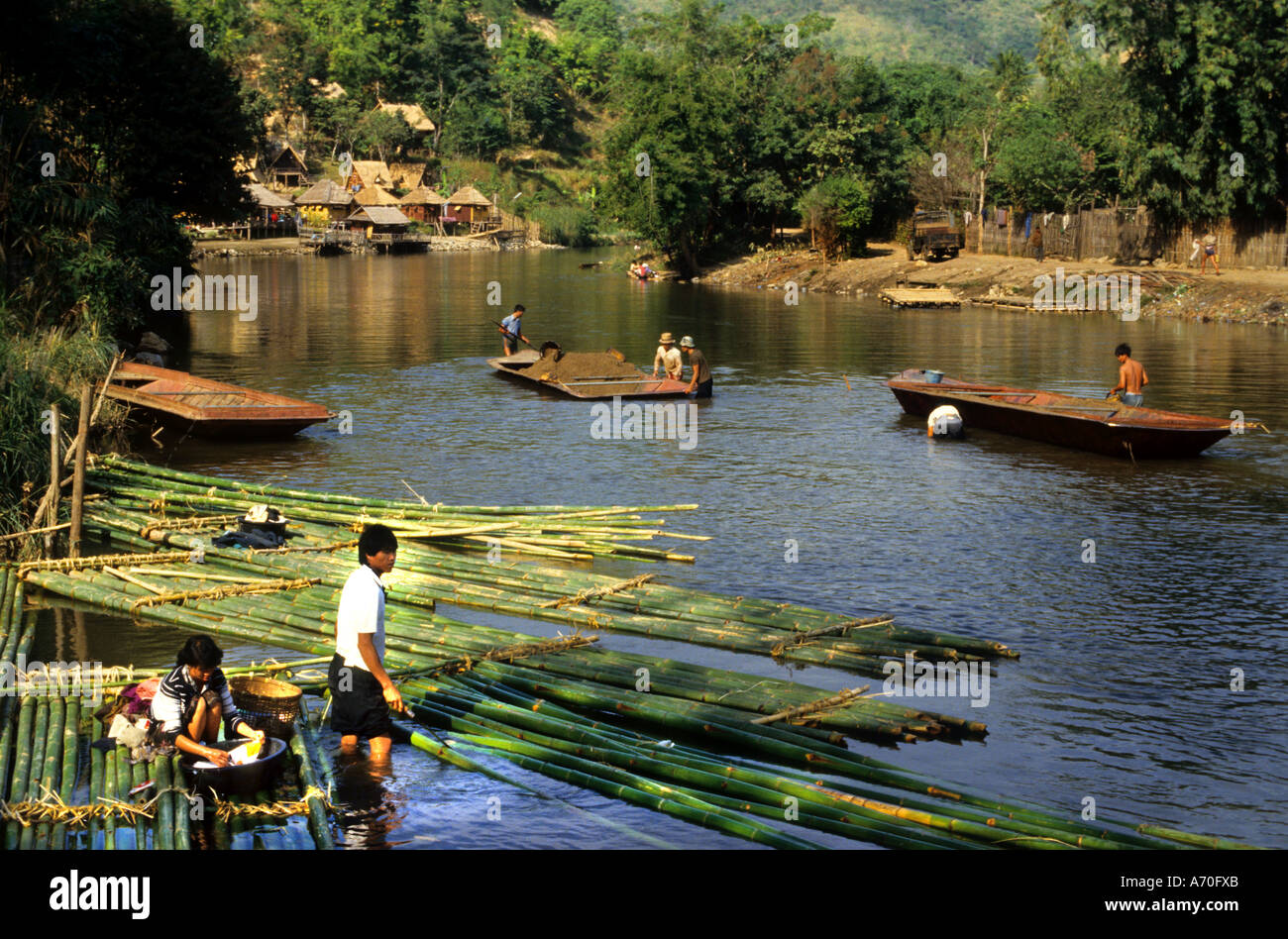 Golden triangle Thailand Thai drugs opium river Stock Photo - Alamy