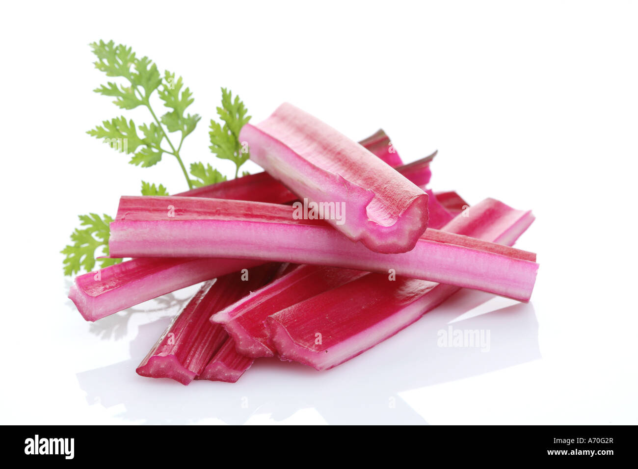 Red chard stems Stock Photo - Alamy