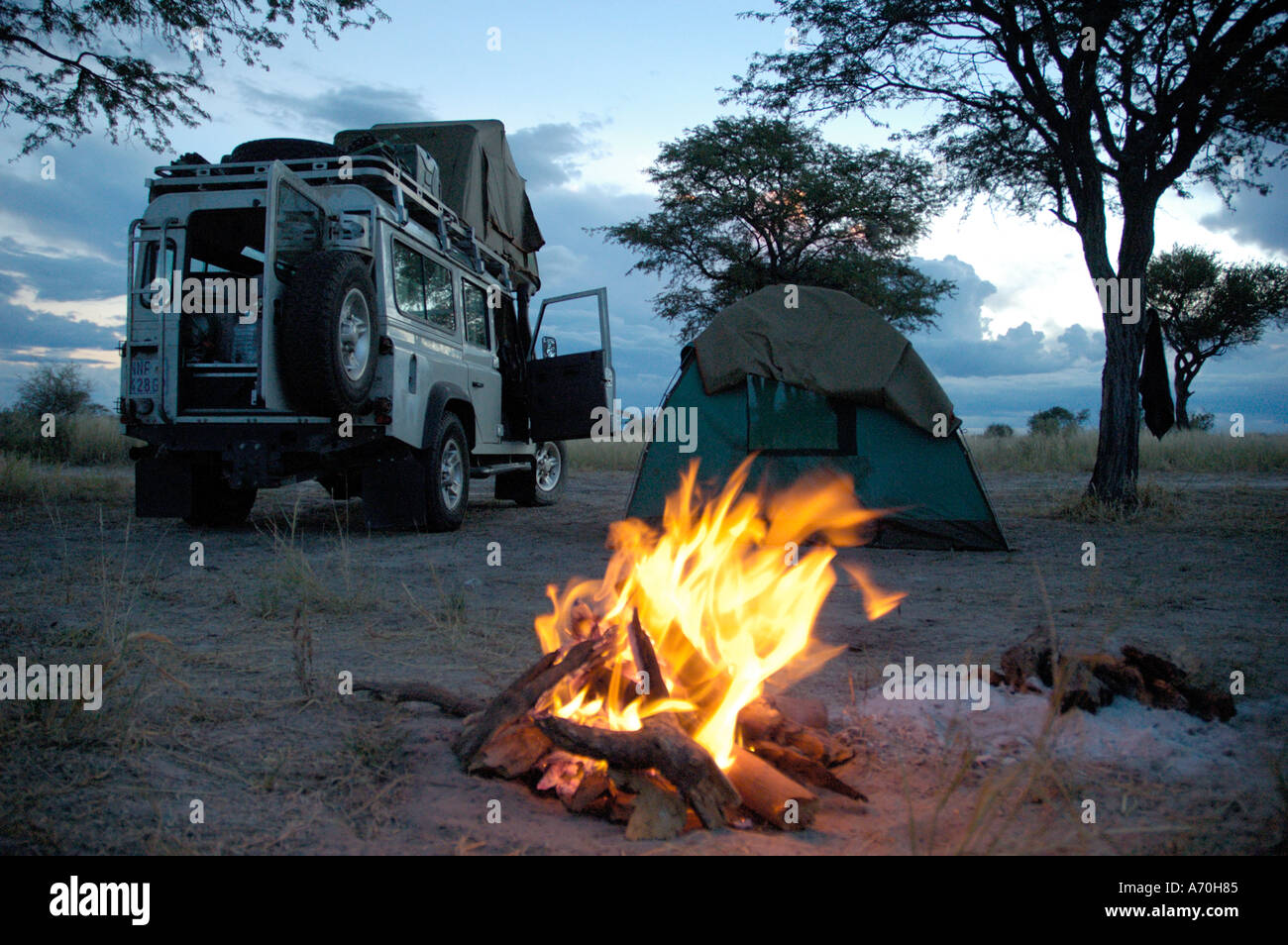 Bushcamp at Khutse Game Reserve Kalahari Botswana Stock Photo - Alamy