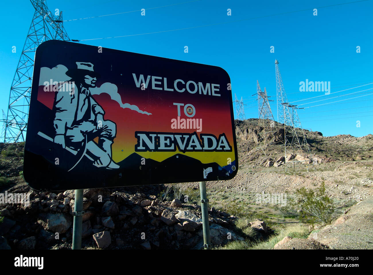 Welcome to Nevada sign Stock Photo - Alamy