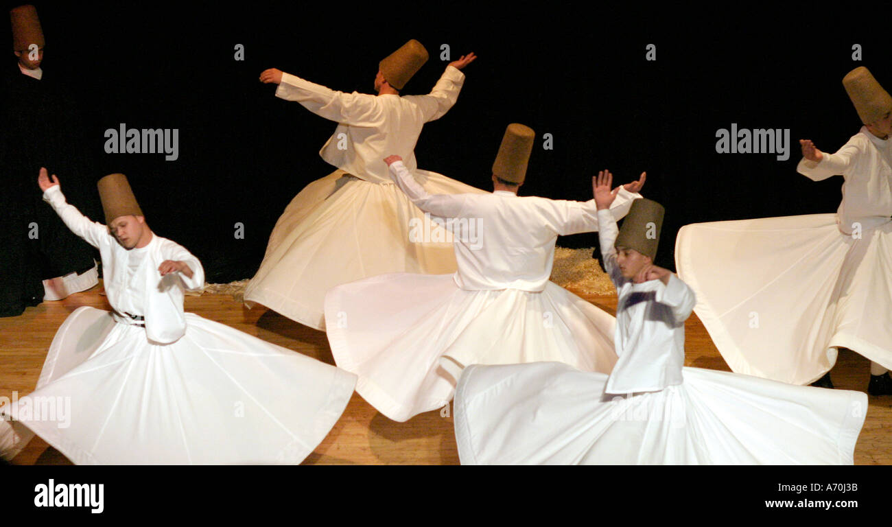Turkish Whirling dervishes New York City Stock Photo - Alamy