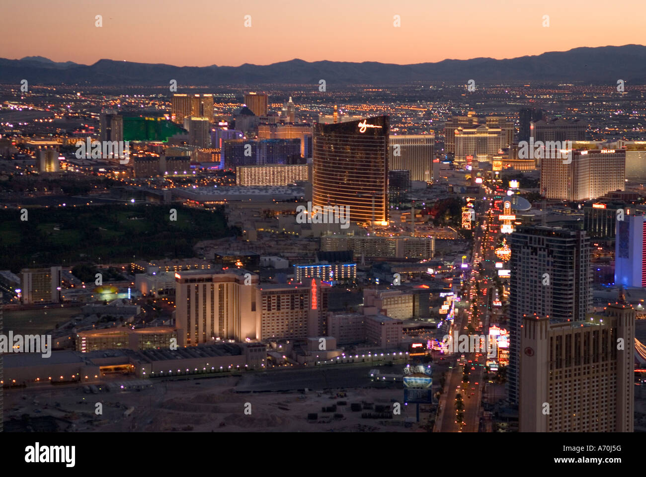 View of Las Vegas Strip and Casinos from Stratosphere Tower, Las Vegas ...