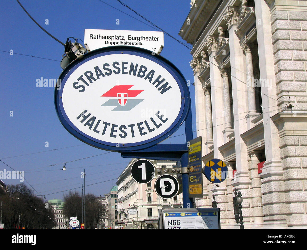 Vienna tram sign hi-res stock photography and images - Alamy