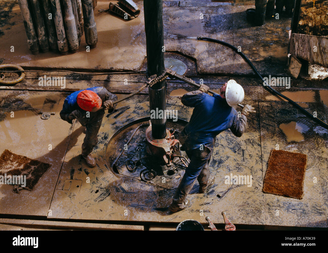 North sea oil workers hi-res stock photography and images - Alamy