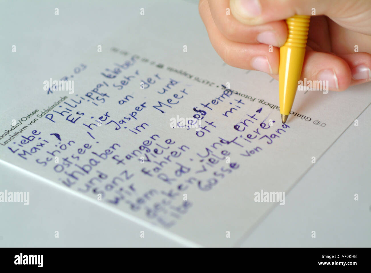 Child vacation postcard hi-res stock photography and images - Alamy