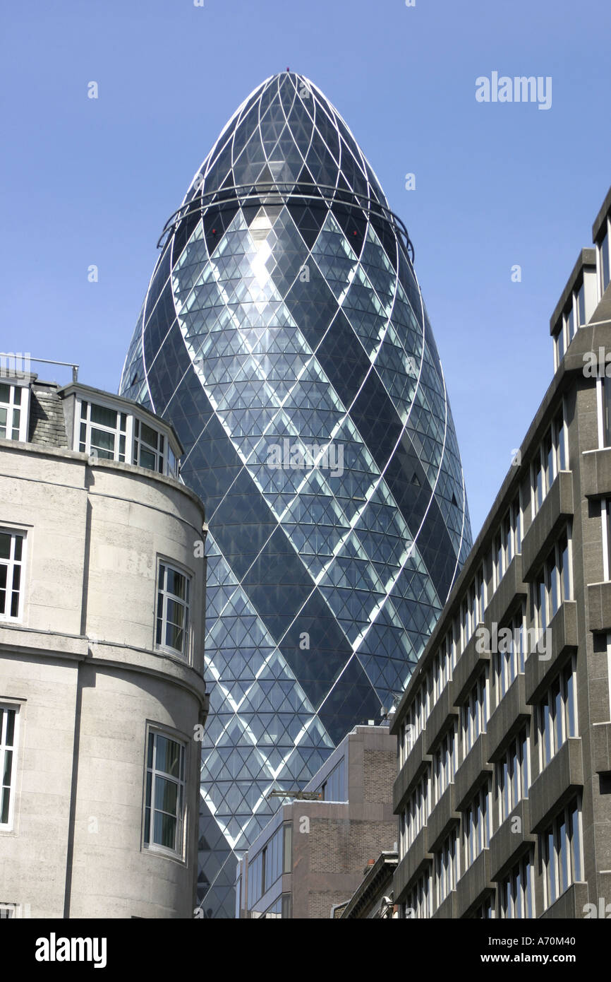 the gherkin building city of london uk 2005 Stock Photo - Alamy