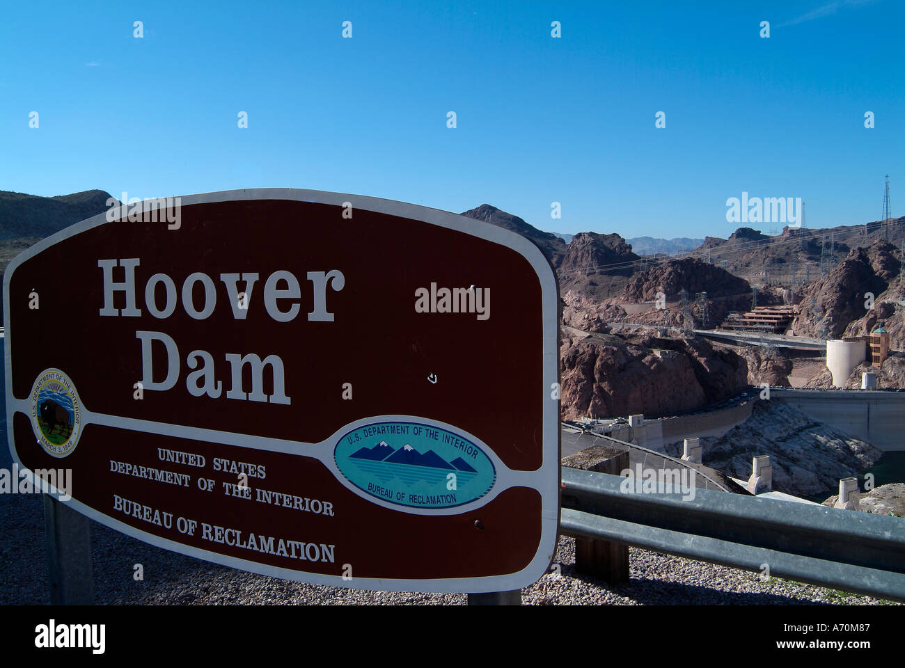 Hoover Dam sign Stock Photo - Alamy