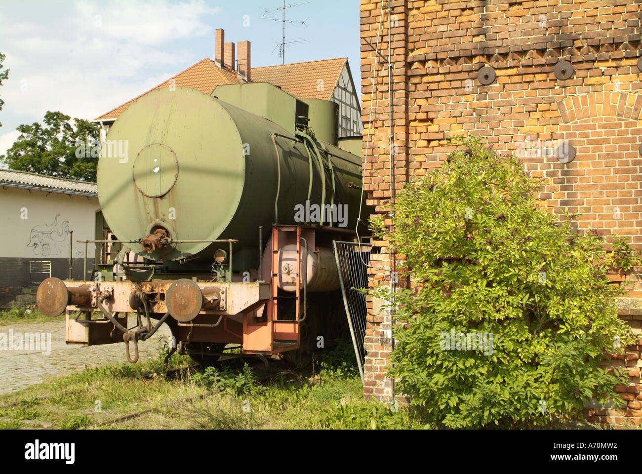 Steam storage locomotive on the area railway association Stock Photo ...