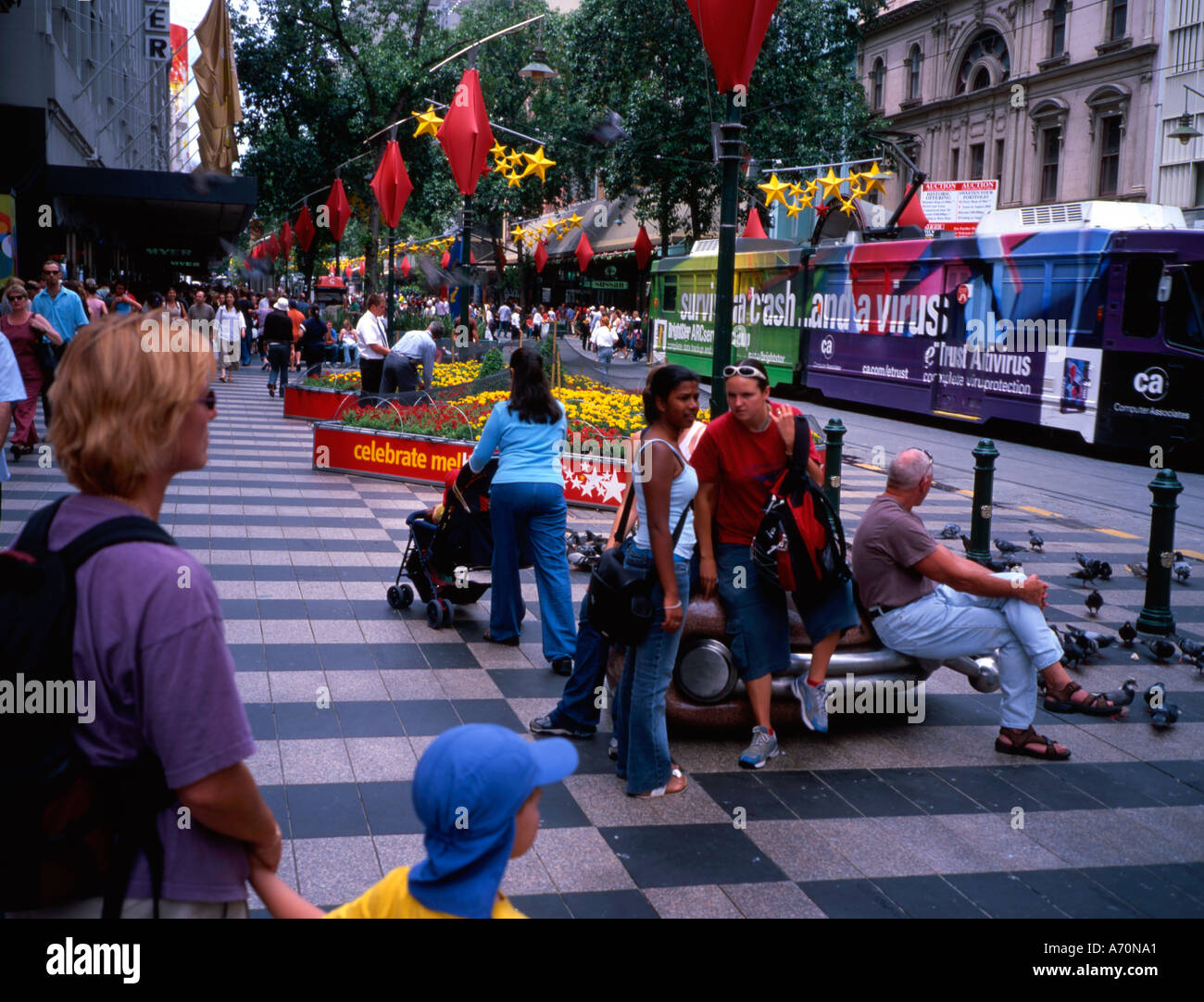 Street scene Melbourne Victoria Australia Stock Photo - Alamy