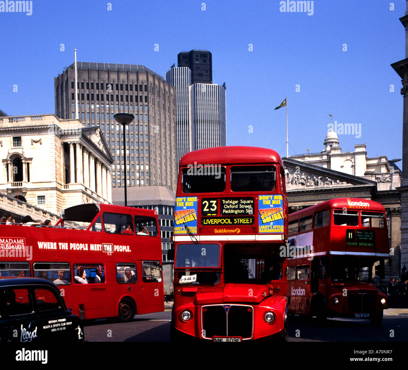 Red double decker buses on London s Oxford Street Stock Photo - Alamy