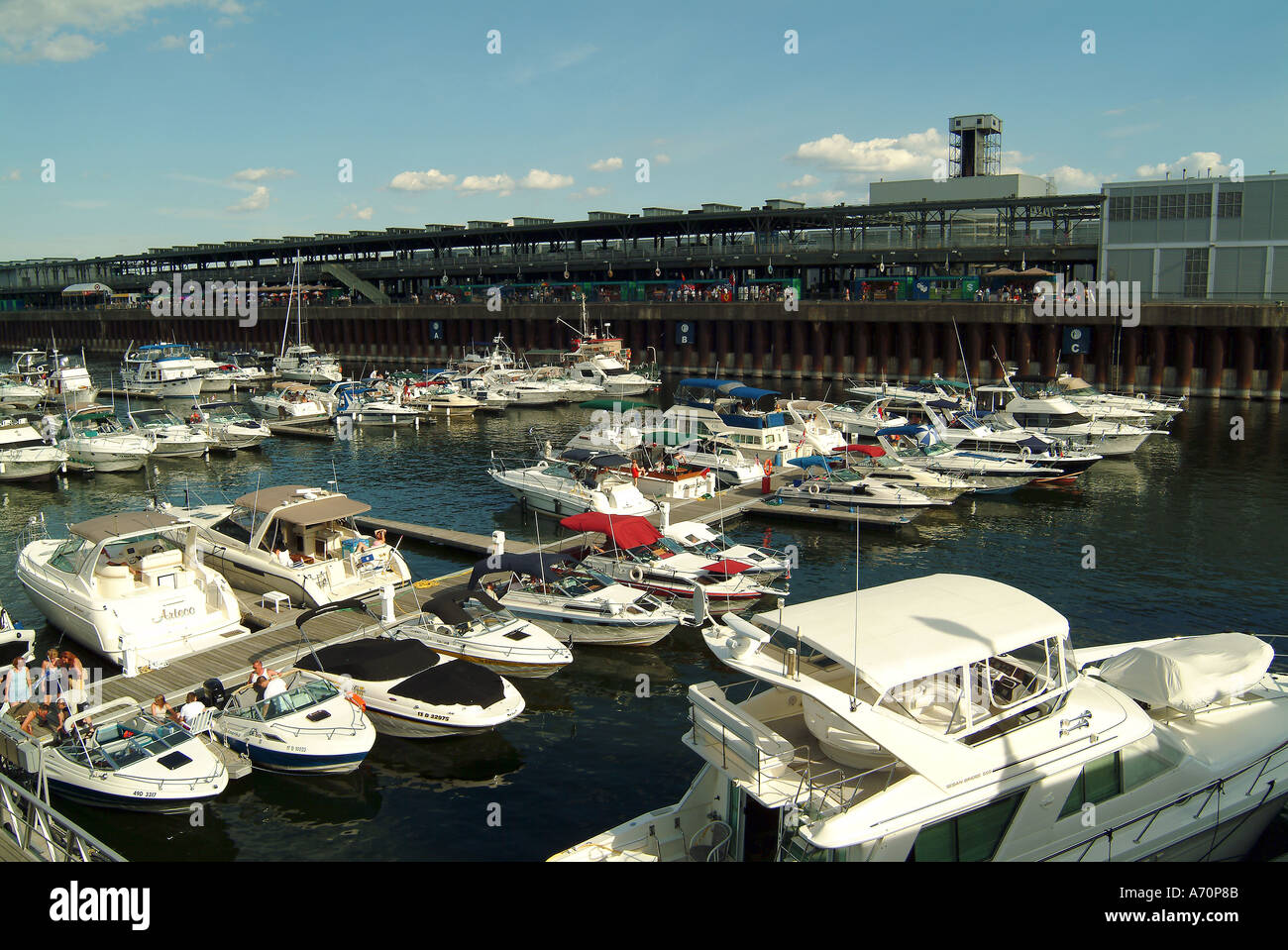 Boat marina in Montreal Quebec Stock Photo - Alamy