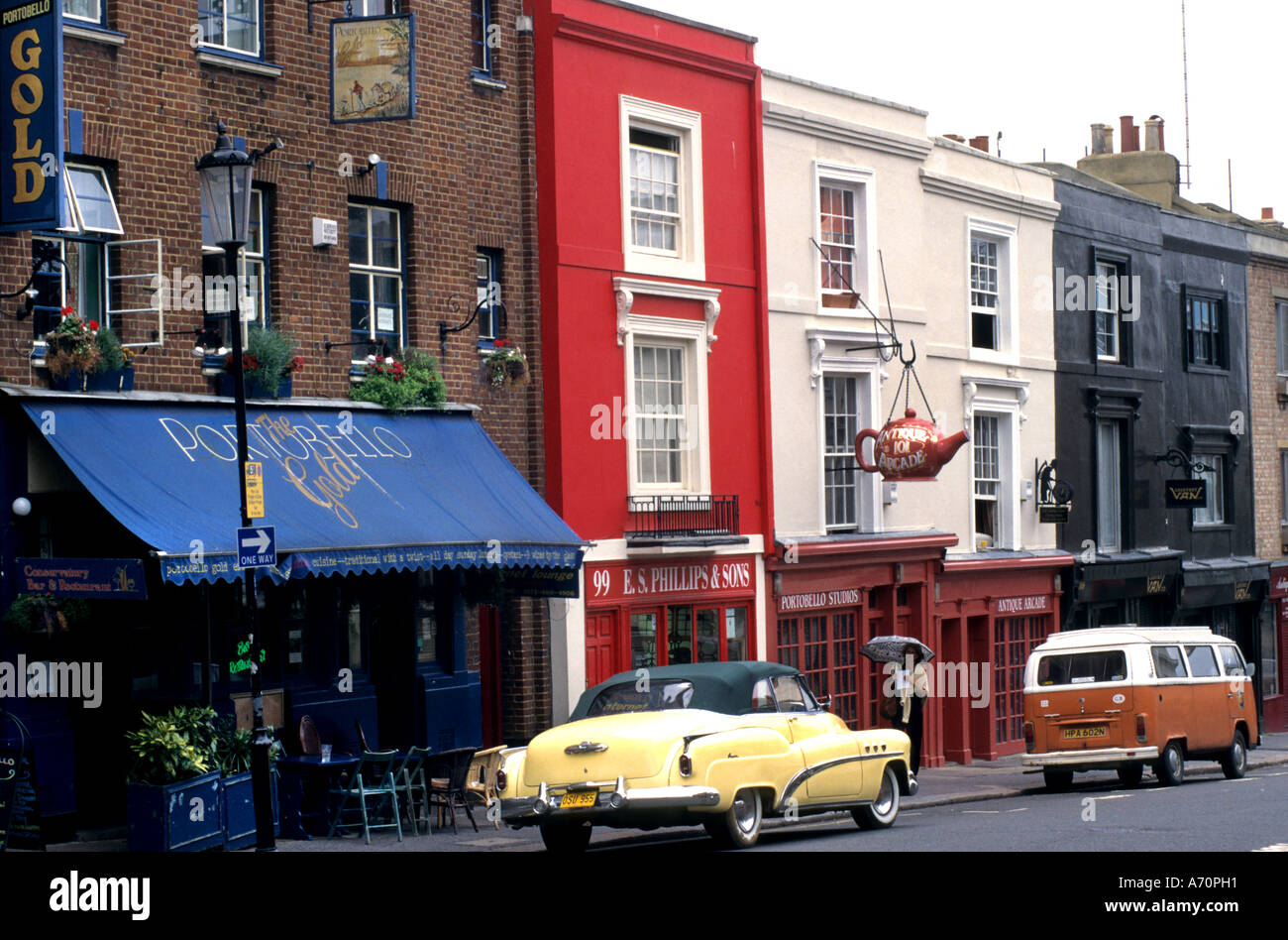 antique Portobello Road Market Notting Hill London Stock Photo - Alamy