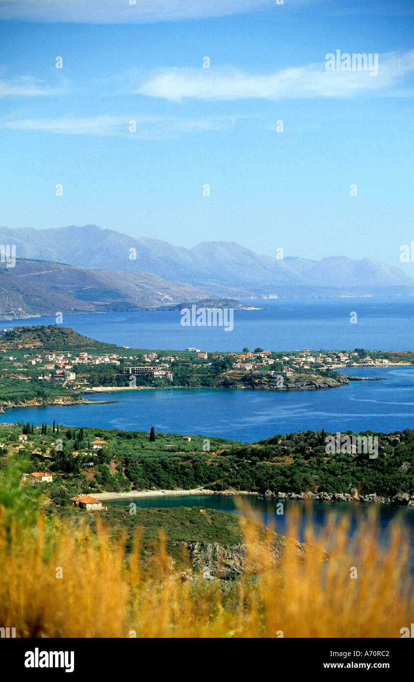 greece peloponnese mani peninsula a view over the mani Stock Photo - Alamy