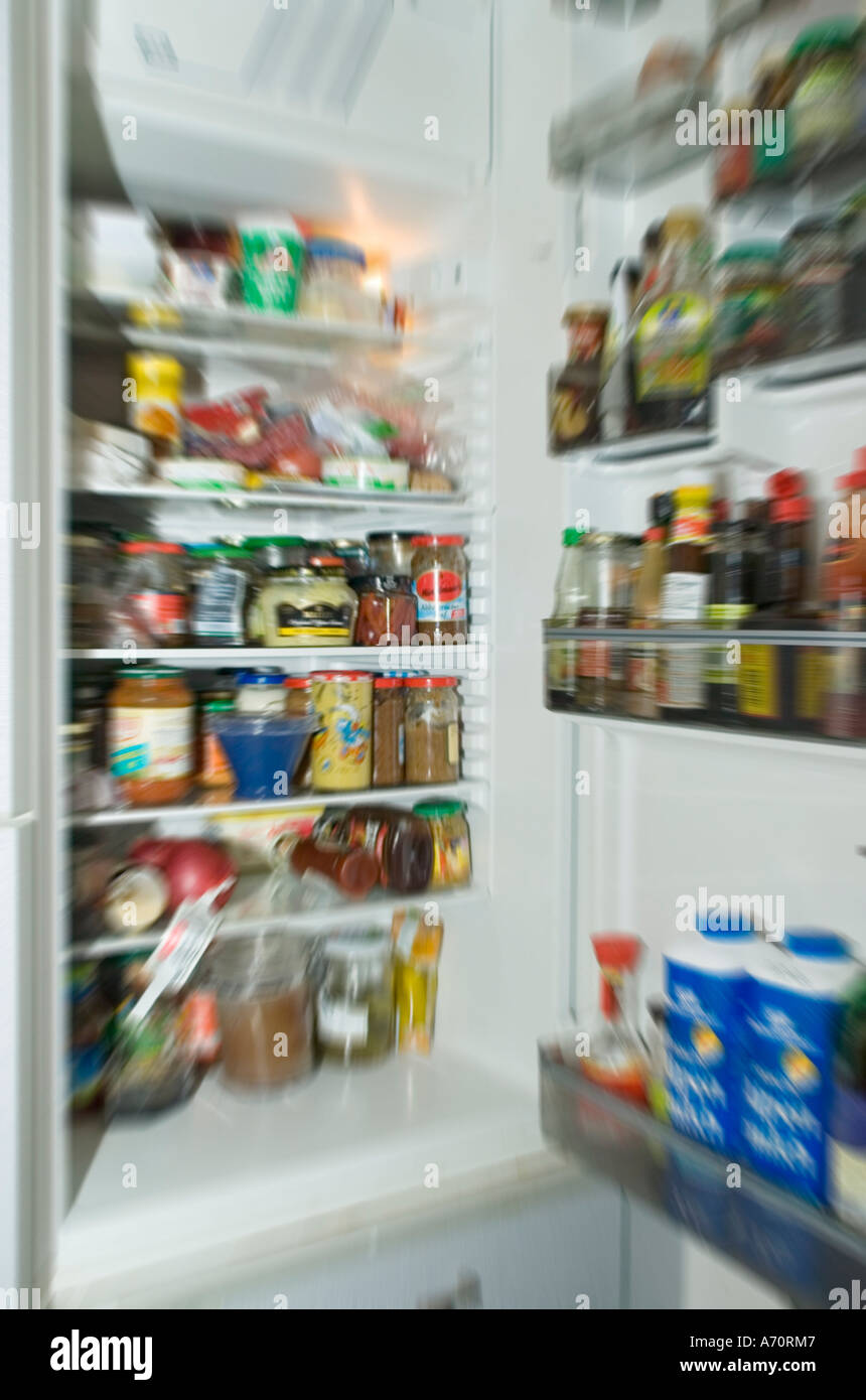 Full open refrigerator, fridge Stock Photo - Alamy