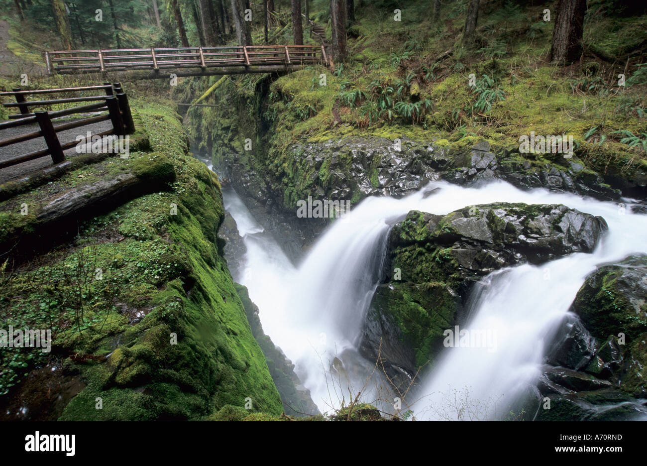 Sol Duc Falls in Sol Duc Valley of Olympic National Park, Washington ...