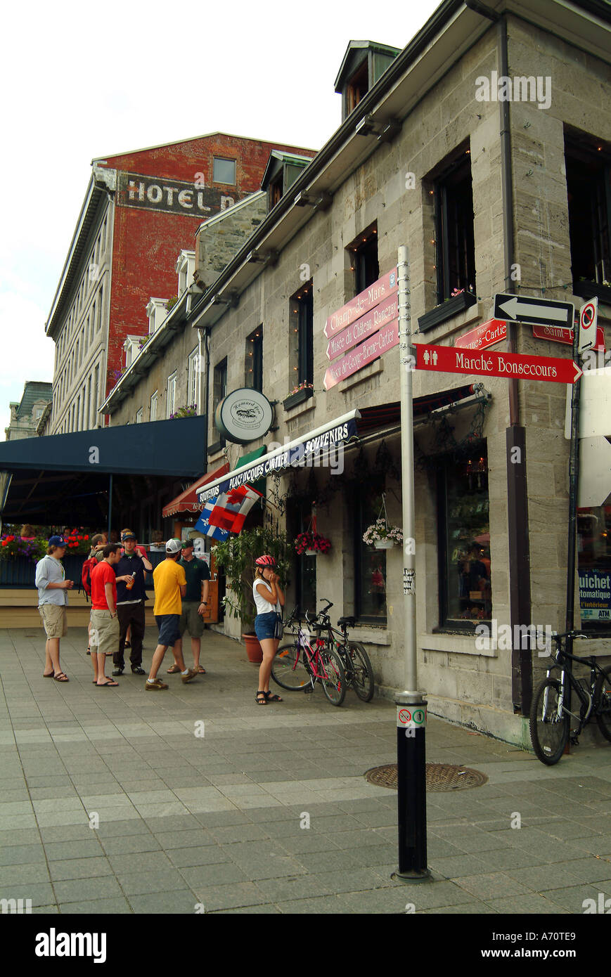 Street sign in a street of Montreal Quebec Stock Photo - Alamy