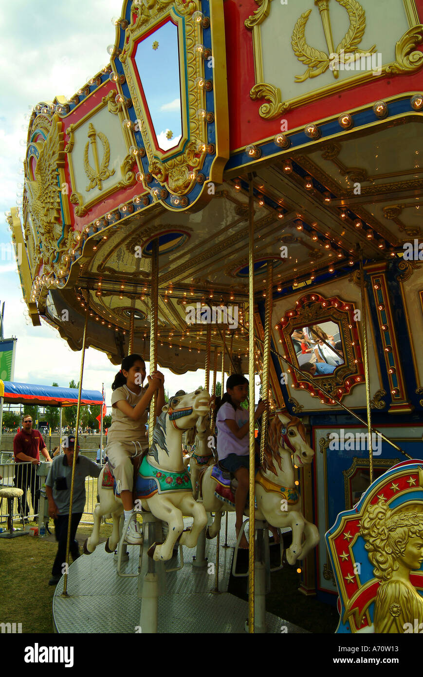 merry go round in Montreal Quebec Stock Photo - Alamy