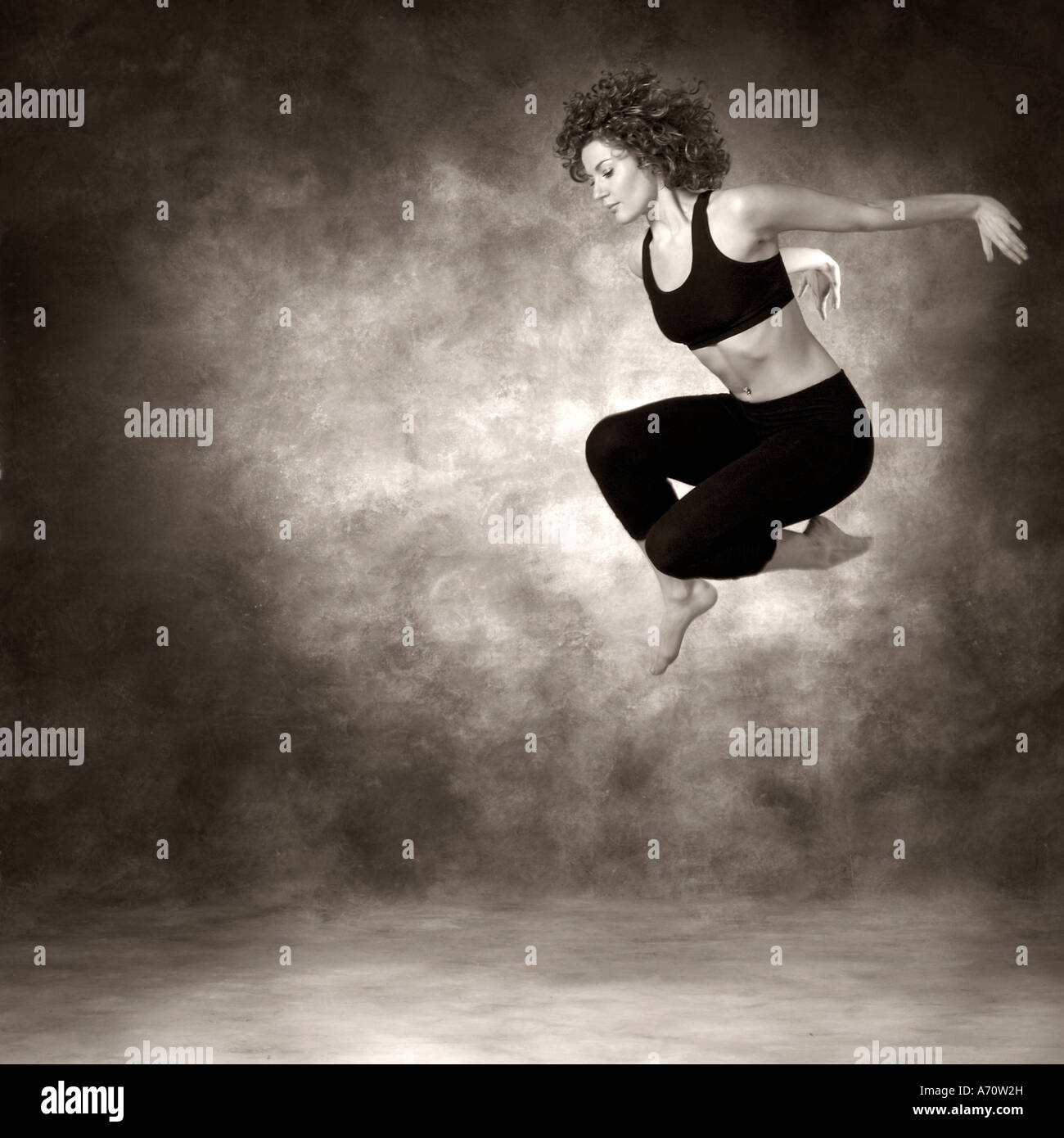 Female Dancer leaping Stock Photo - Alamy