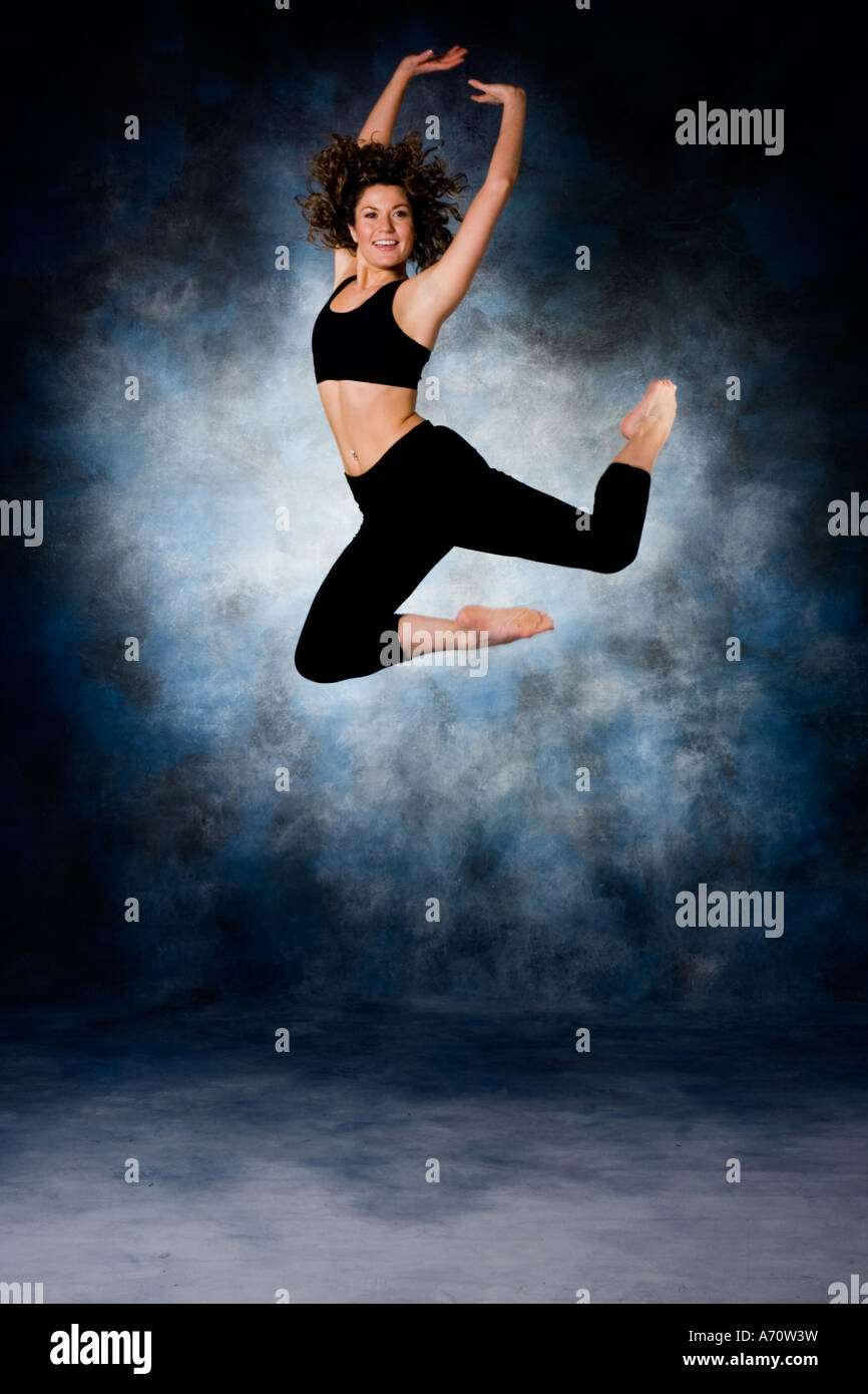 Female Dancer leaping Stock Photo - Alamy