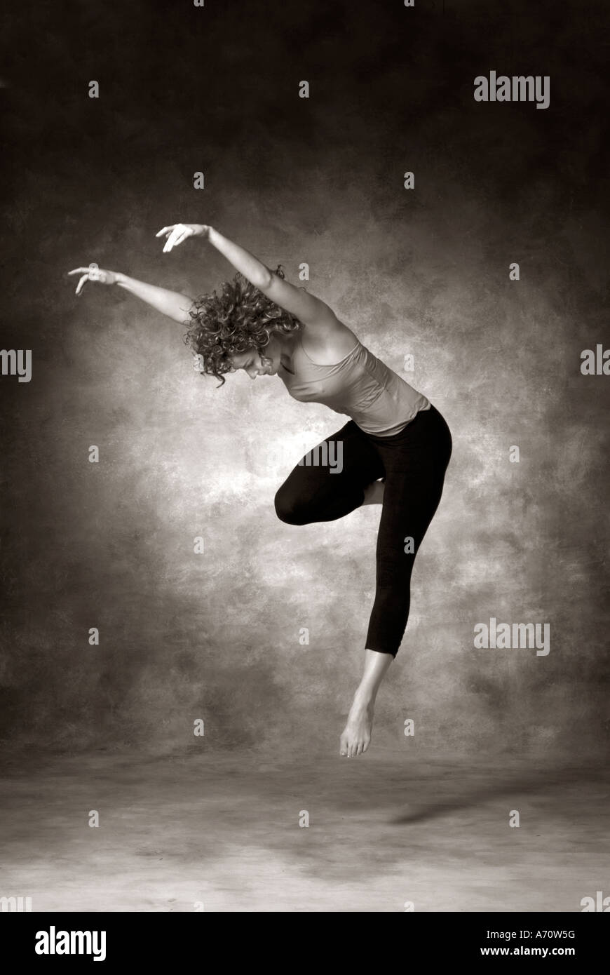 Female Dancer leaping Stock Photo - Alamy
