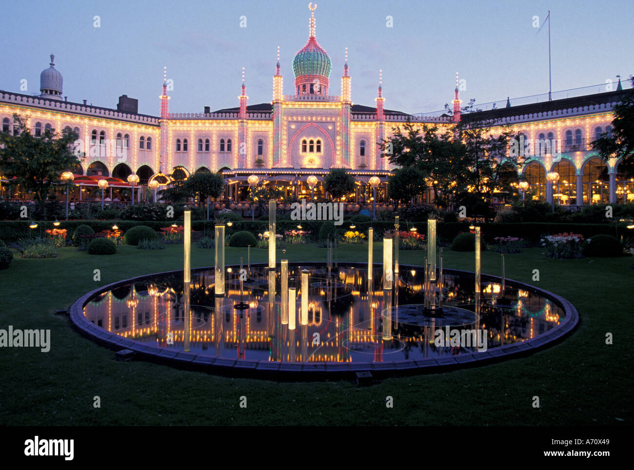 DENMARK, Copenhagen Tivoli Amusement Part Stock Photo - Alamy