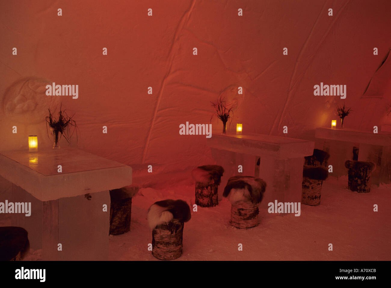 Scandinavia, Finland, Lapland, Kemi, The Snow restaurant in the Snow ...