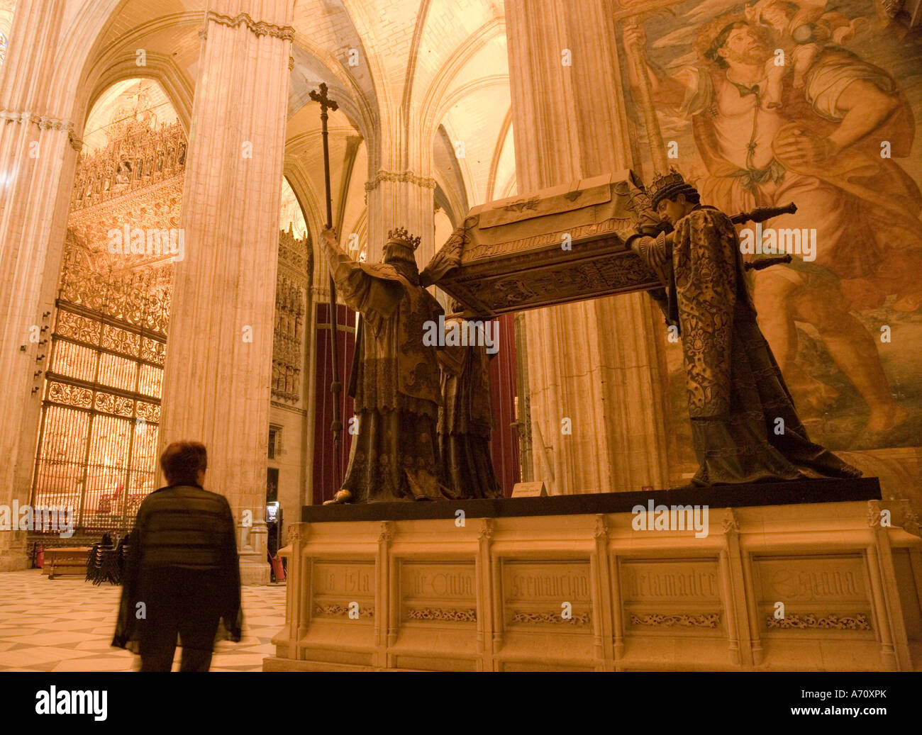 Seville Seville Province Spain Tomb of Christopher Columbus in south ...